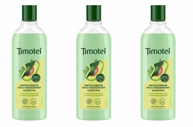 Timotei Шампунь Интенсивное восстановление, 400 мл - 3 шт