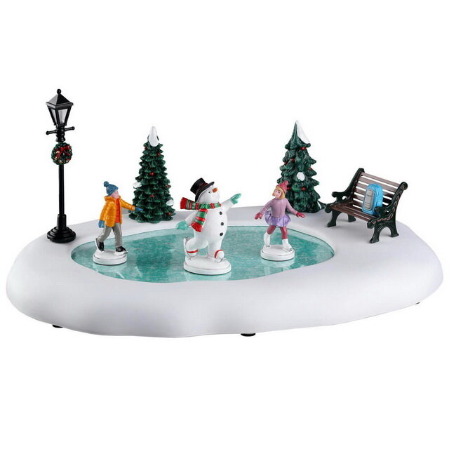 Композиция Снеговик Фрости на катке 29*14 см, движение, Lemax, 24951-lemax