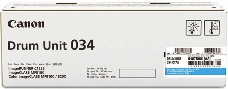 Фотобарабан CANON 034 Cyan (9457B001)-, официальная гарантия