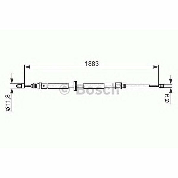 Трос ручного тормоза для автомобиля Renault, BOSCH 1 987 482 302 (1 шт.)