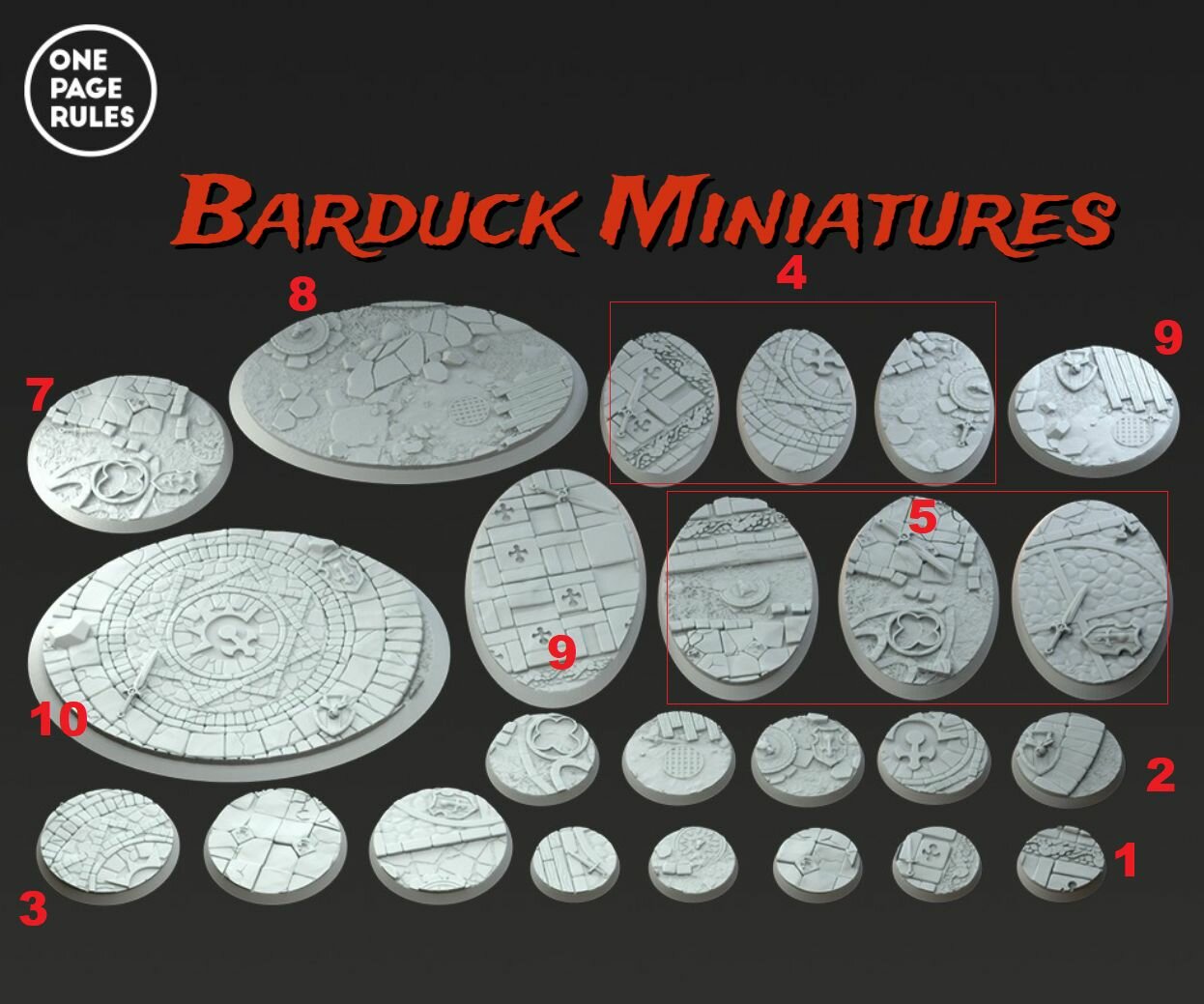 Базы/Подставки/Bases Warhammer Ratmen Круглые 120х92мм