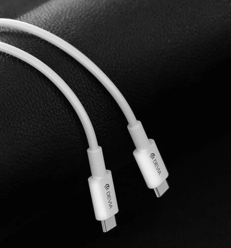 Devia Кабель Smart series PD Type-C - Type-C, 3 А, 20 Вт, 1 м, белый