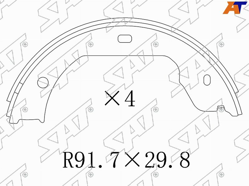 SAT ST-313-0003 Колодки тормозные барабанные (Сзади/ Стояночный тормоз) BMW 5-Series 95-10 / X5 99-18