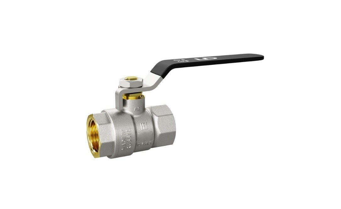 Кран шаровой латунный LD Pride 47.25. В-В. Р Ду 25 Ру 40 рычаг стальной. арт. LD 47.301.25.0