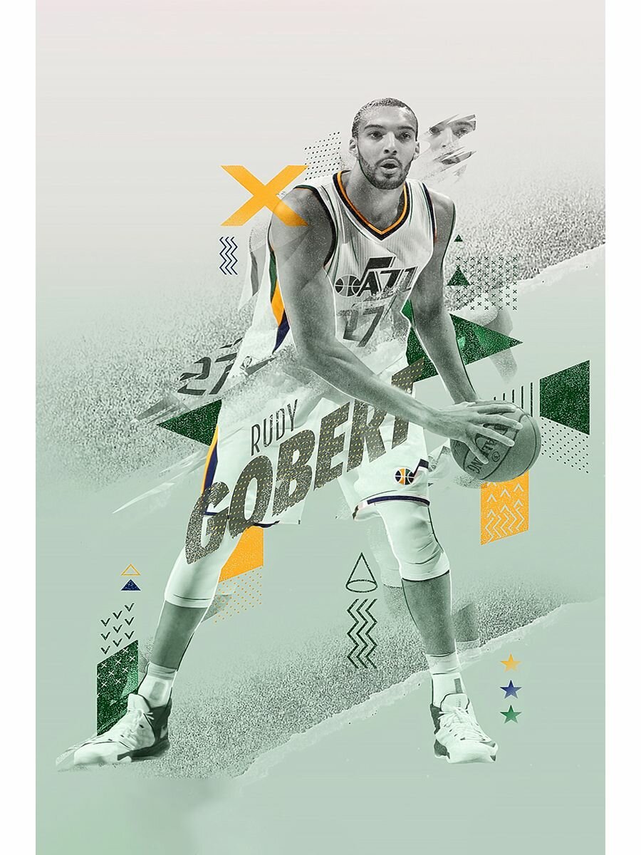 Постер "NBA Players Art. Руди Гобер"