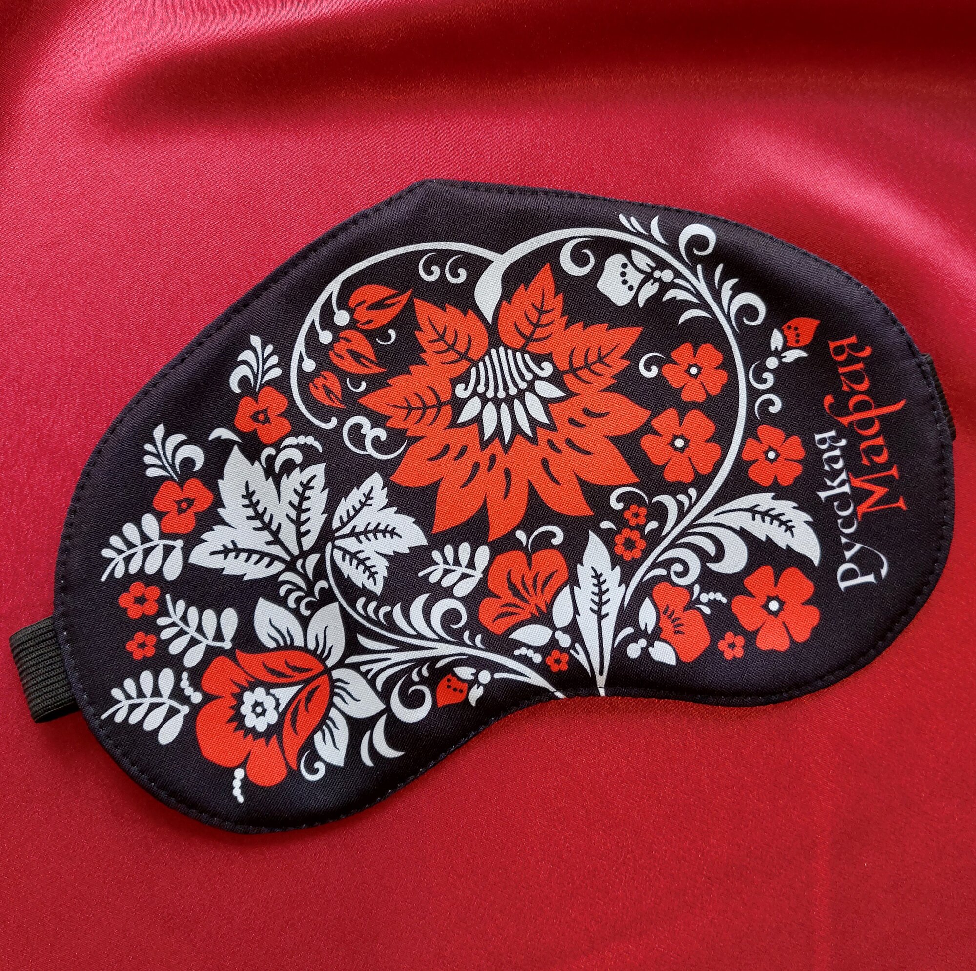 Маска "Хохлома" для игры "Мафия" 24x16