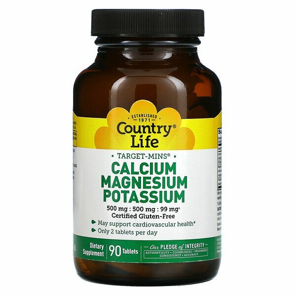 Country Life Target-Mins Calcium Magnesium Potassium 90 Tablet