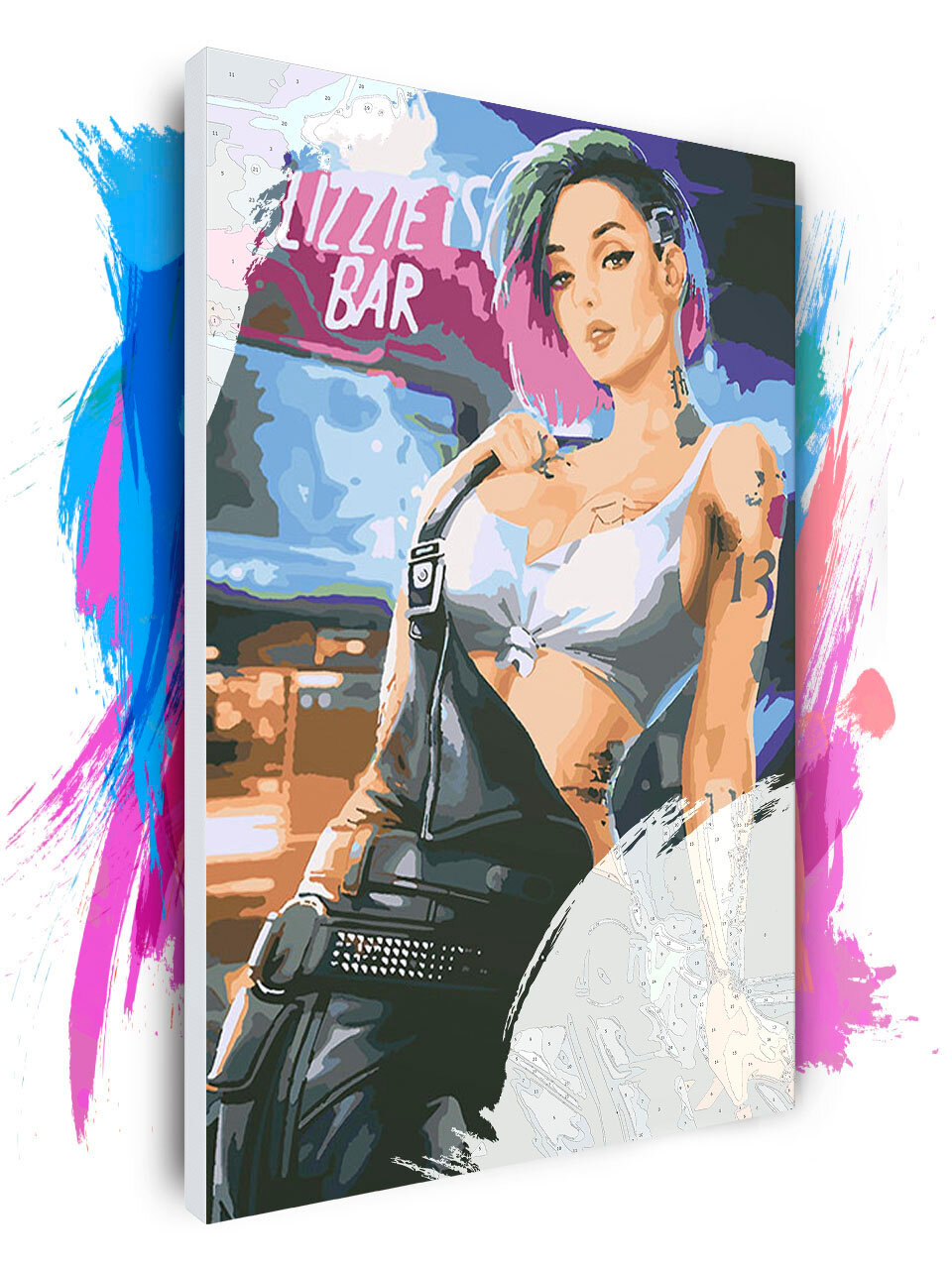 Картина по номерам на холсте Cyberpunk 2077 Джуди Арт, 40 х 60 см