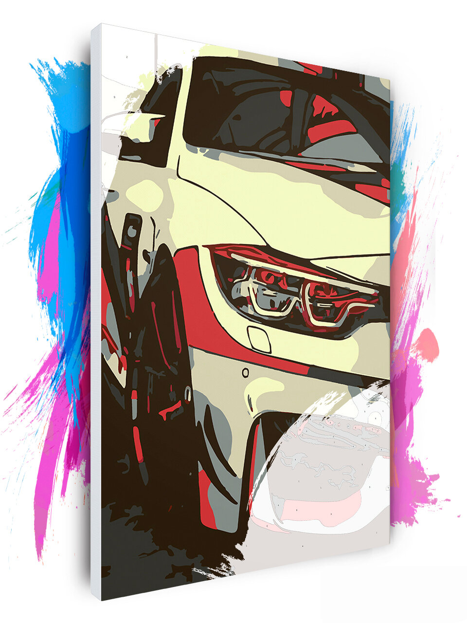Картина по номерам на холсте BMW Постер, 40 х 60 см