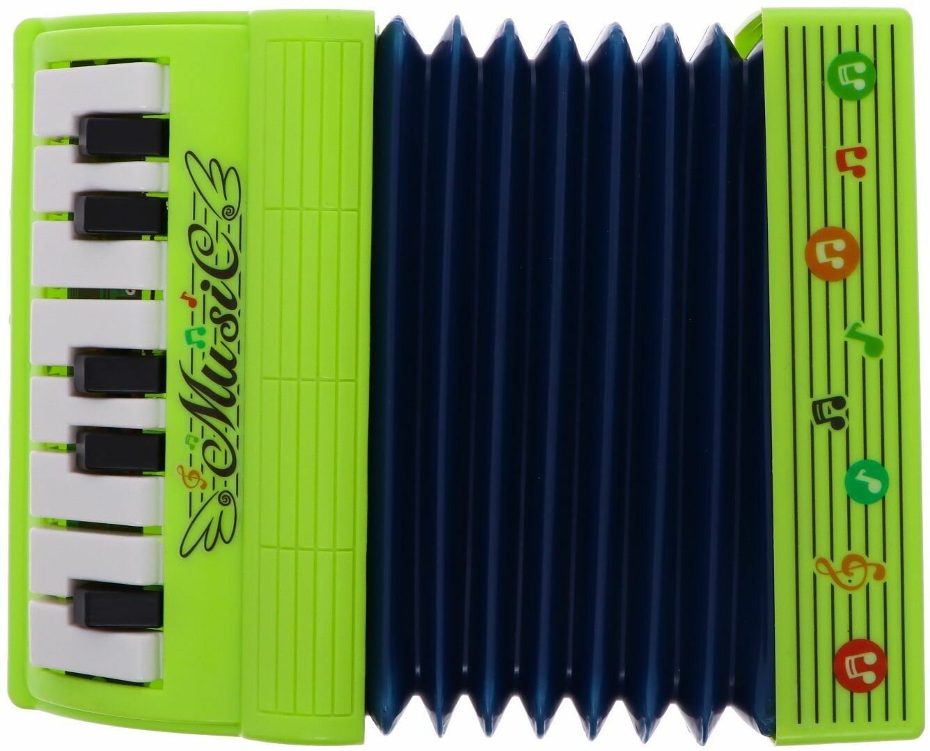 Игрушка-гармонь "Музыкальный взрыв" для детей, со звуковыми эффектами, работает от батареек, музыкальный инструмент для развития мелкой моторики, слухового восприятия и чувства ритма, цвет микс