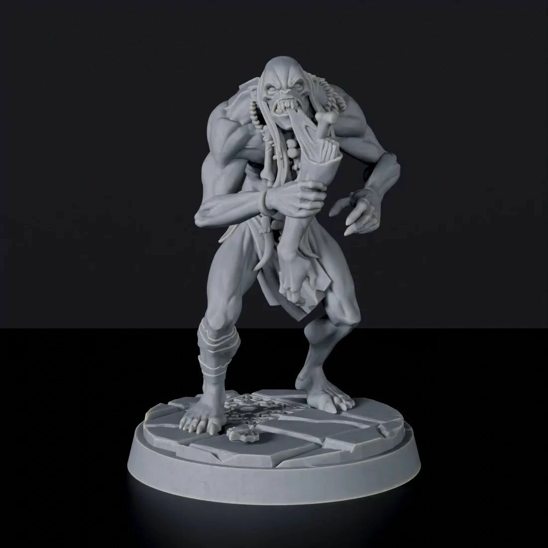Миниатюра D&D 'Гуль C' масштаб 32 мм (DnD, Dungeons & Dragons, ДнД, Подземелья и Драконы, Pathfinder)