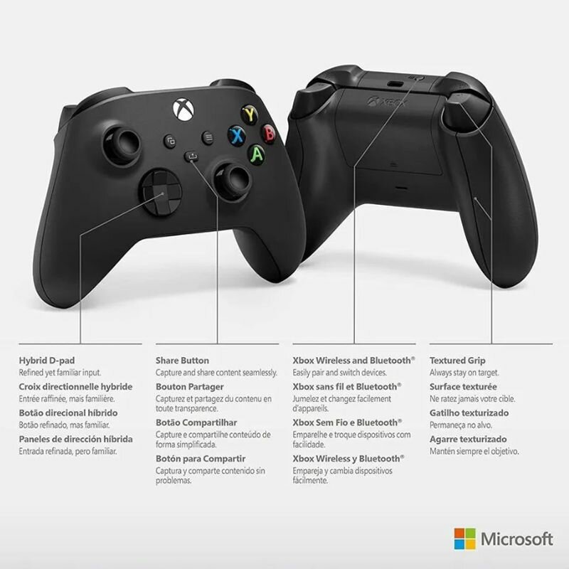 Microsoft Xbox Wireless Controller, Black — фото 1