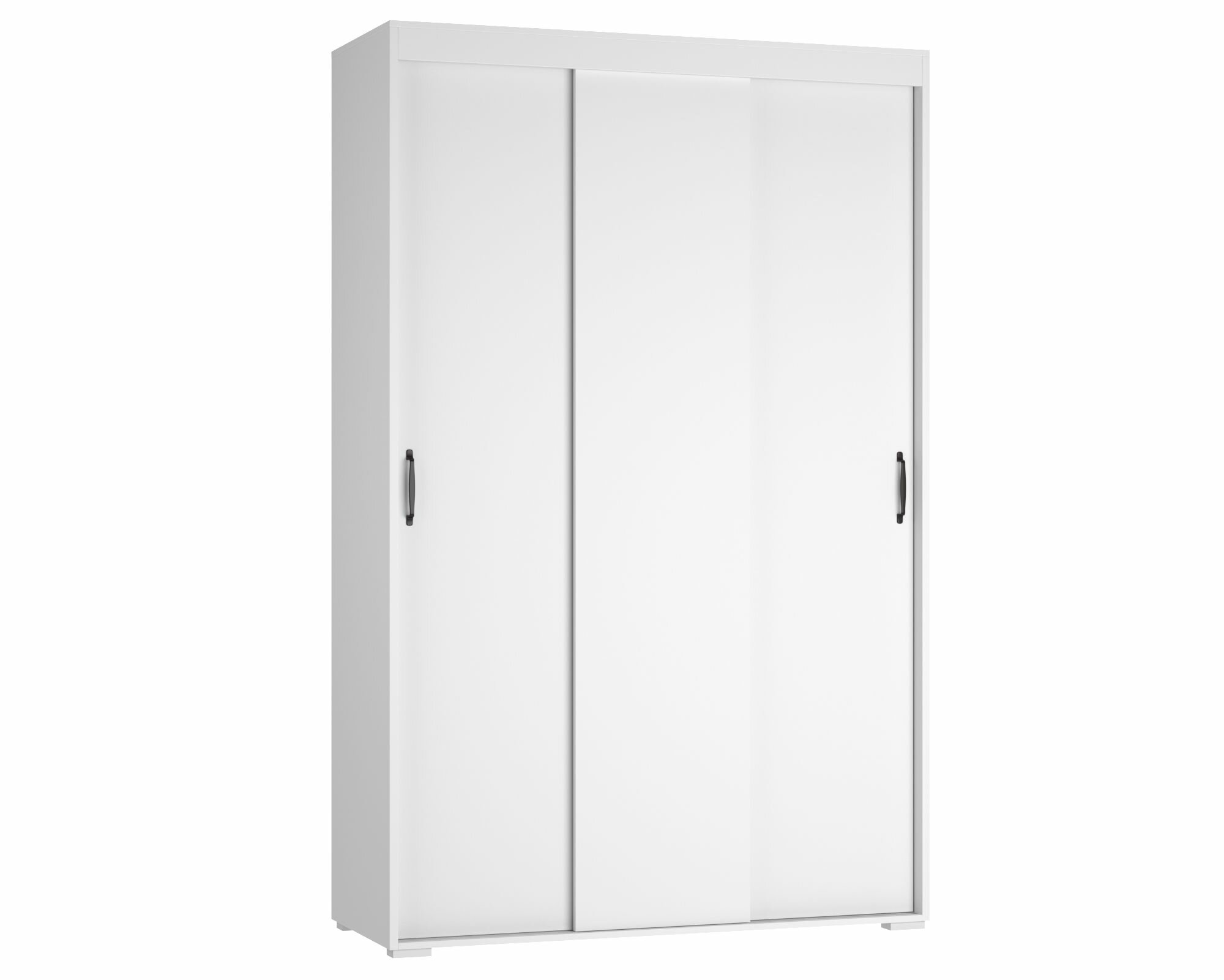 Шкаф купе с полками и штангой "МНР 5" 130х200х55 Белый