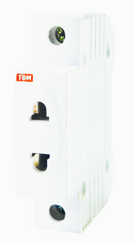 Розетка DIN 1-местная 10А 250В (без зазаемления) (1шт.) TDM (SQ0209-0002)