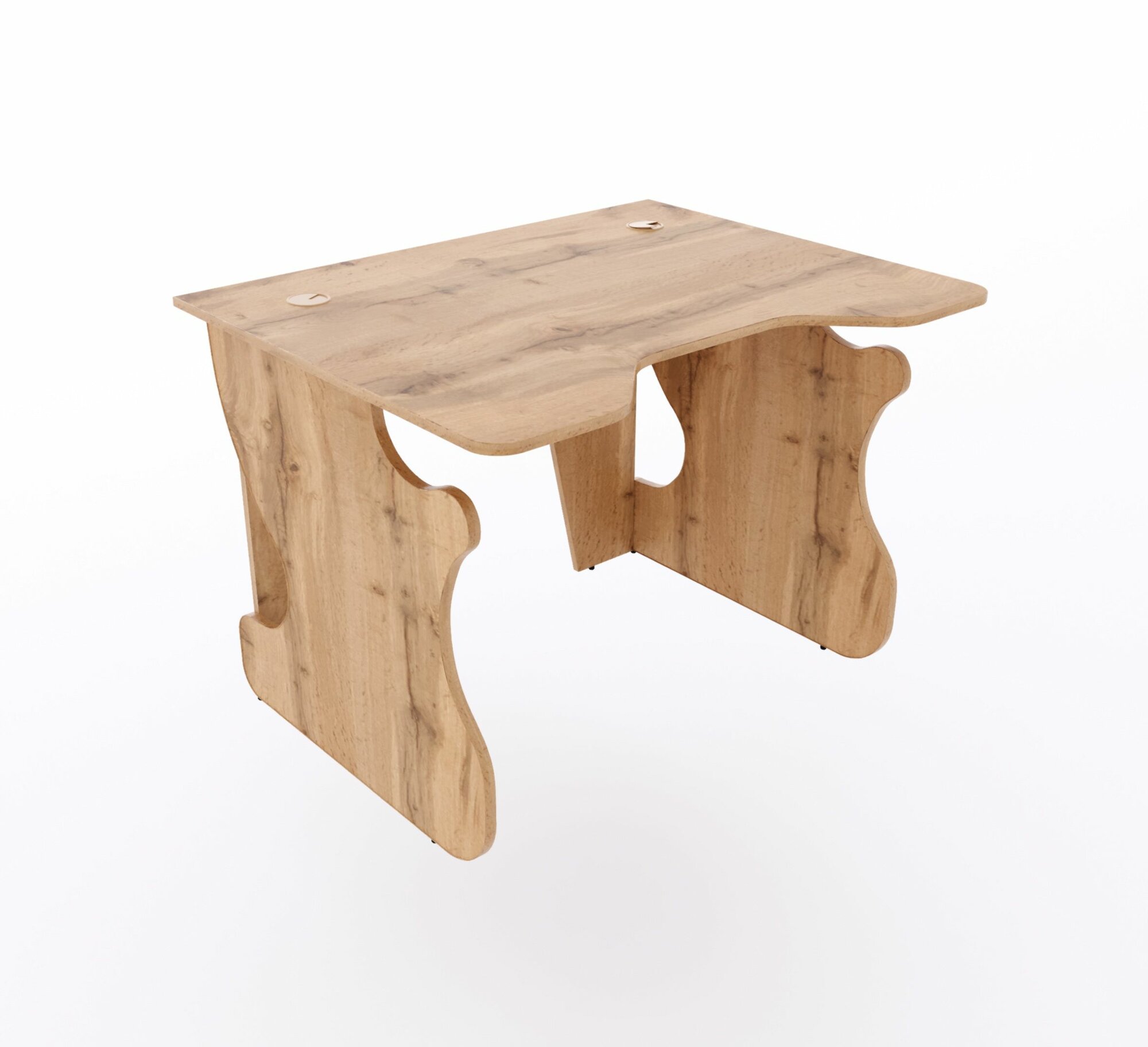 Игровой компьютерный стол "Даги" с полкой для монитора, 100x80x75 см, дуб вотан