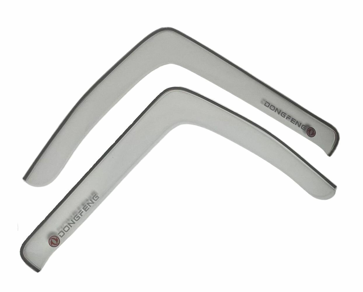 Дефлектор двери (ветровики) с лого на DONGFENG GX, (Прозрачные)