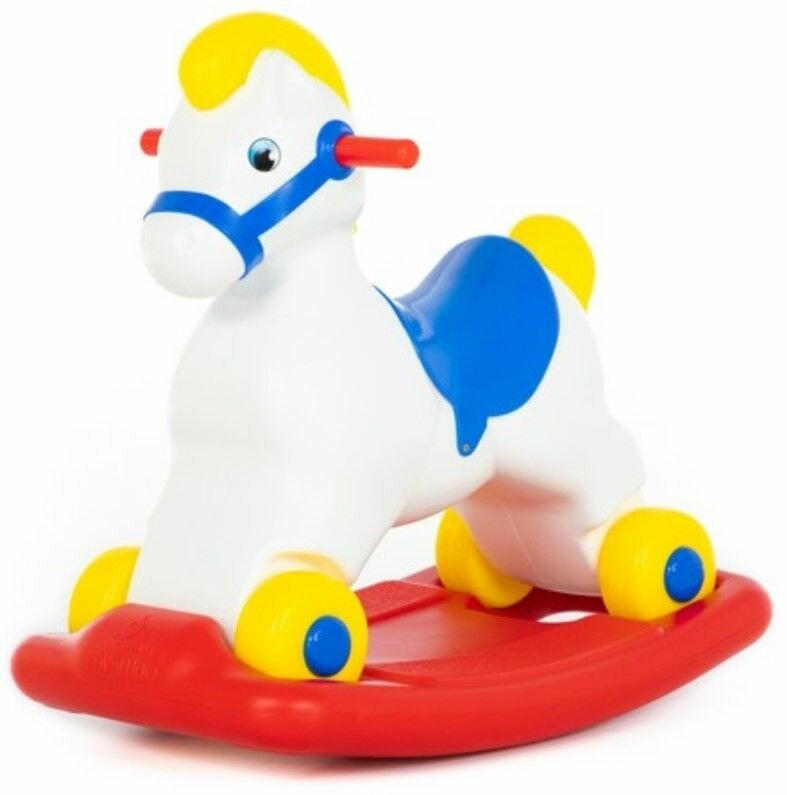 Детская каталка-качалка 2 в 1 "Пони", пластиковая игрушка-толокар, лошадка для малышей