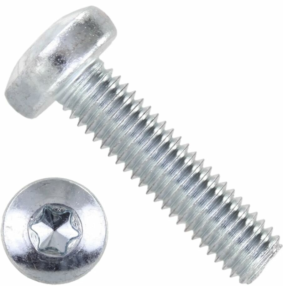 Винт М8х25 с полукруглой головой DIN 7985 TORX оцинкованный Sorrex OY (250 штук)