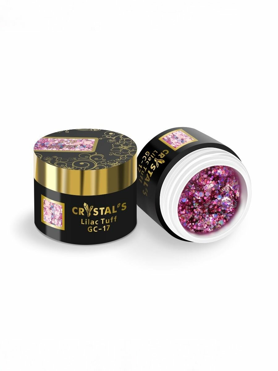 Nail Club Гель-краска для ногтей с блестками GC-17 Lilac Tuff 5 мл
