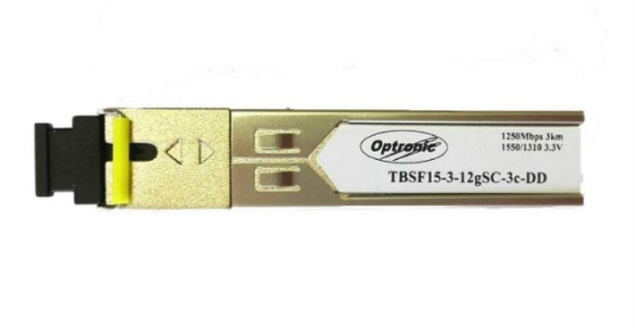 Optronic TBSF15-3-12gSC-3c-DD Модуль SFP WDM трансивер, 1.25Гбит/с, 1550/1310нм, 3км, DDM