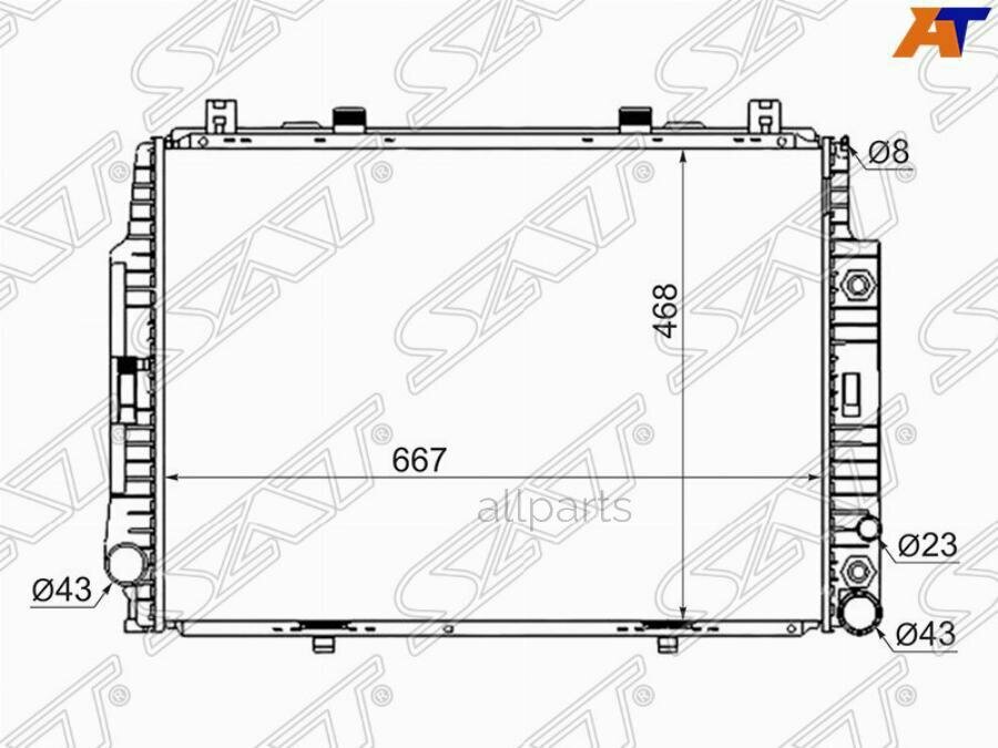 SAT MB0006 Радиатор Mercedes-Benz S-Class 91-99