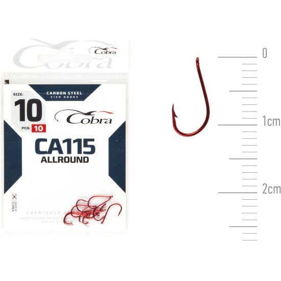 Крючки Cobra ALLROUND CA115 размер 010 10шт.