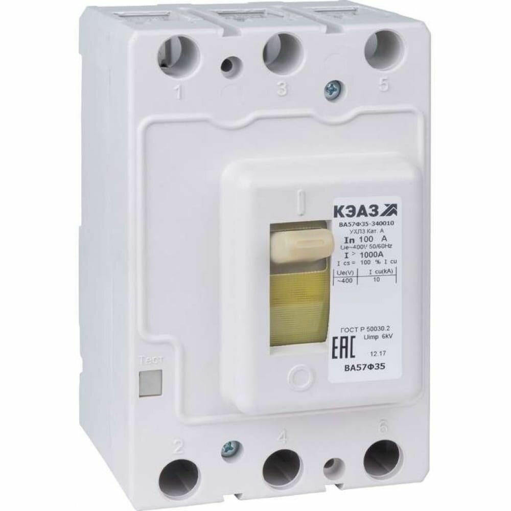 Автоматический выключатель КЭАЗ ВА57Ф35-340010-160А-1600-400AC-УХЛ3- 109307
