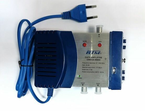 Усилитель для эфирного и кабельного телевидения RTM OMEGA M800 30ДБ