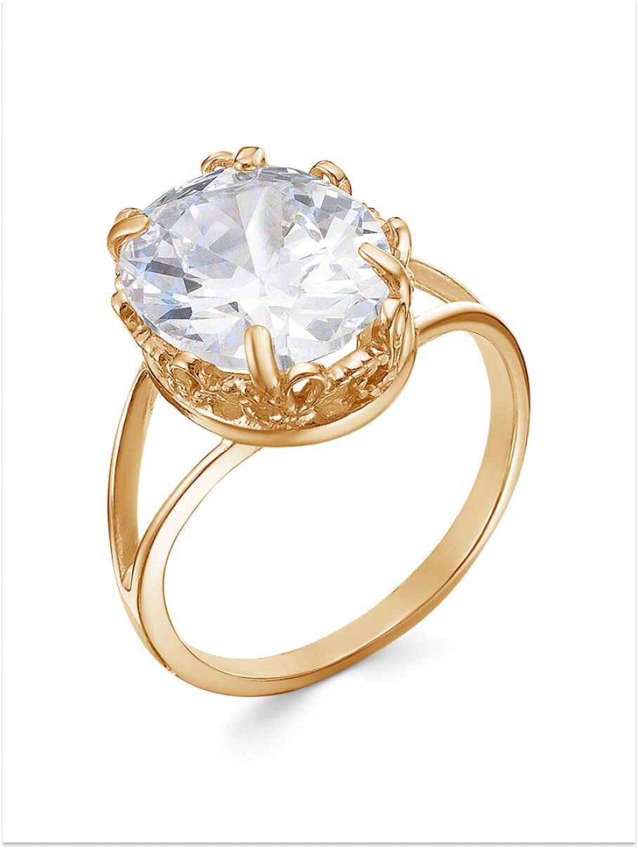 Кольцо, серебро, 925 проба, фианит