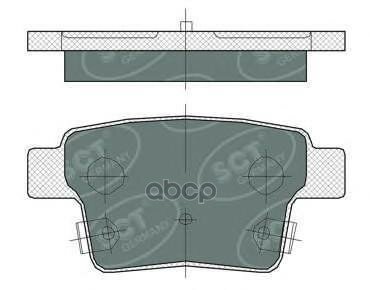 Колод. торм. перед. FORD MONDEO III 00-07/JAGUAR X-TYPE 01-09 SCT арт. sp375
