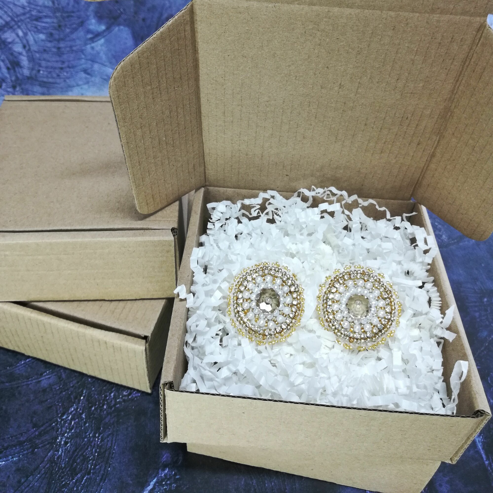 Серьги, стекло