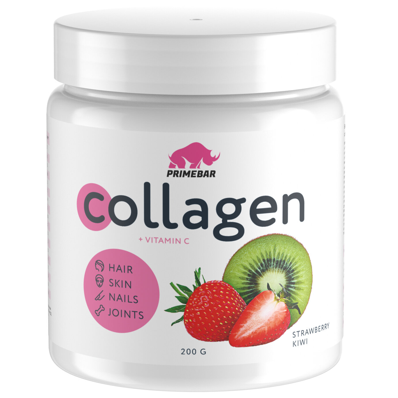 Коллаген говяжий Prime Kraft Collagen - 200 г, клубника-киви