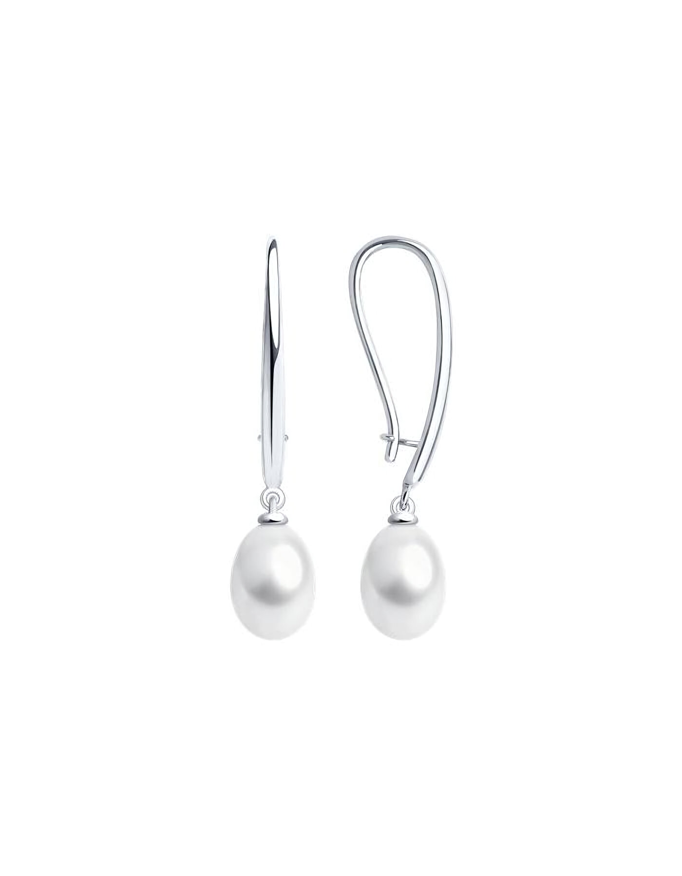 Серьги, серебро, 925 проба, родирование, жемчуг