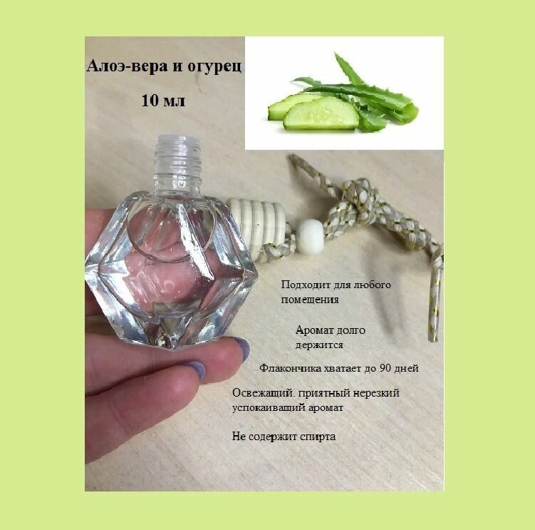 Ароматизатор подвесной Огурец и алоэ-вера, 10 мл