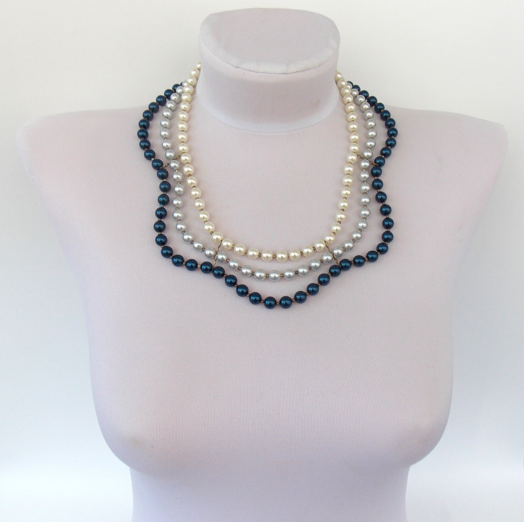 Колье, жемчуг имитация