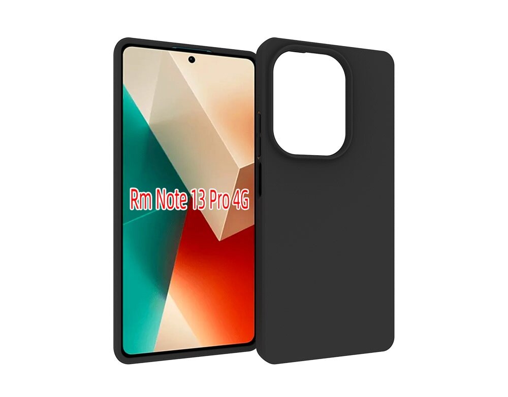 Задняя панель-чехол-накладка MyPads Morbido для Poco M6 Pro 4G/ Xiaomi Redmi Note 13 Pro 4G из силикона черная