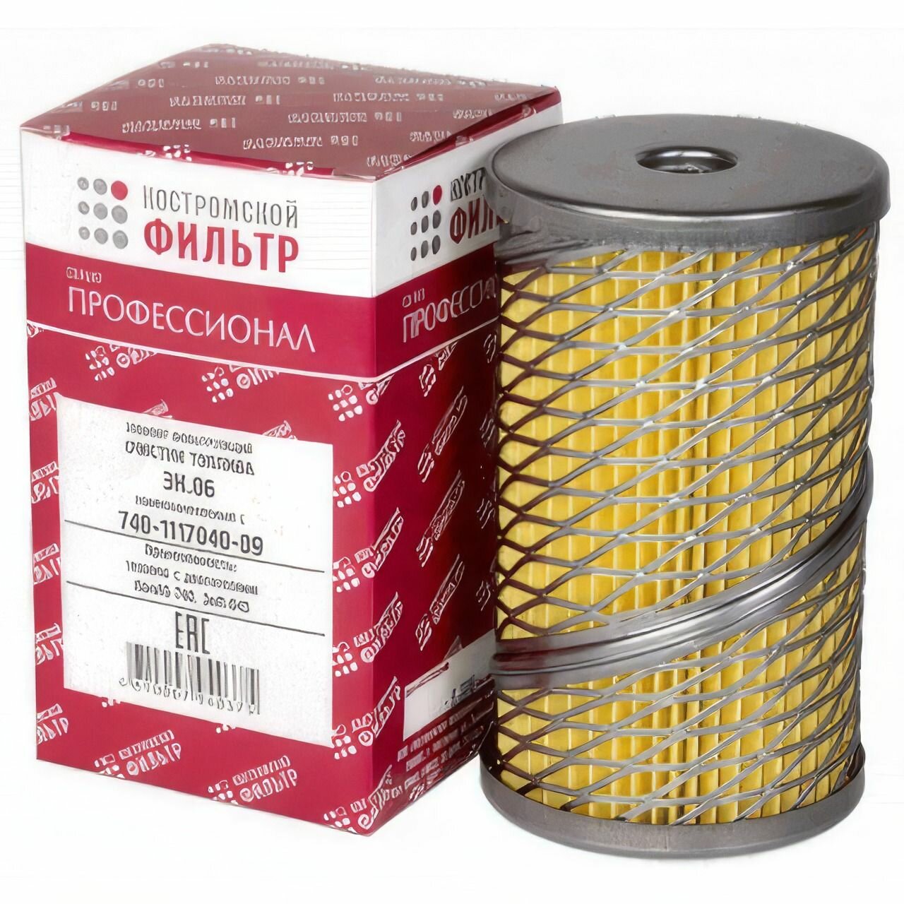 Фильтр топливный 740-1117040-09 КАМАЗ-740 ЗИЛ-645 (ЭК.06) "Профессионал" "Костромской фильтр", KF1740PR
