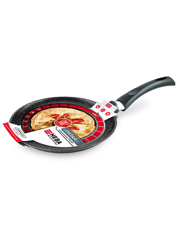 Блинница антипригарная Нева Металл Посуда Литая индукция, алюминиевая, 24 см