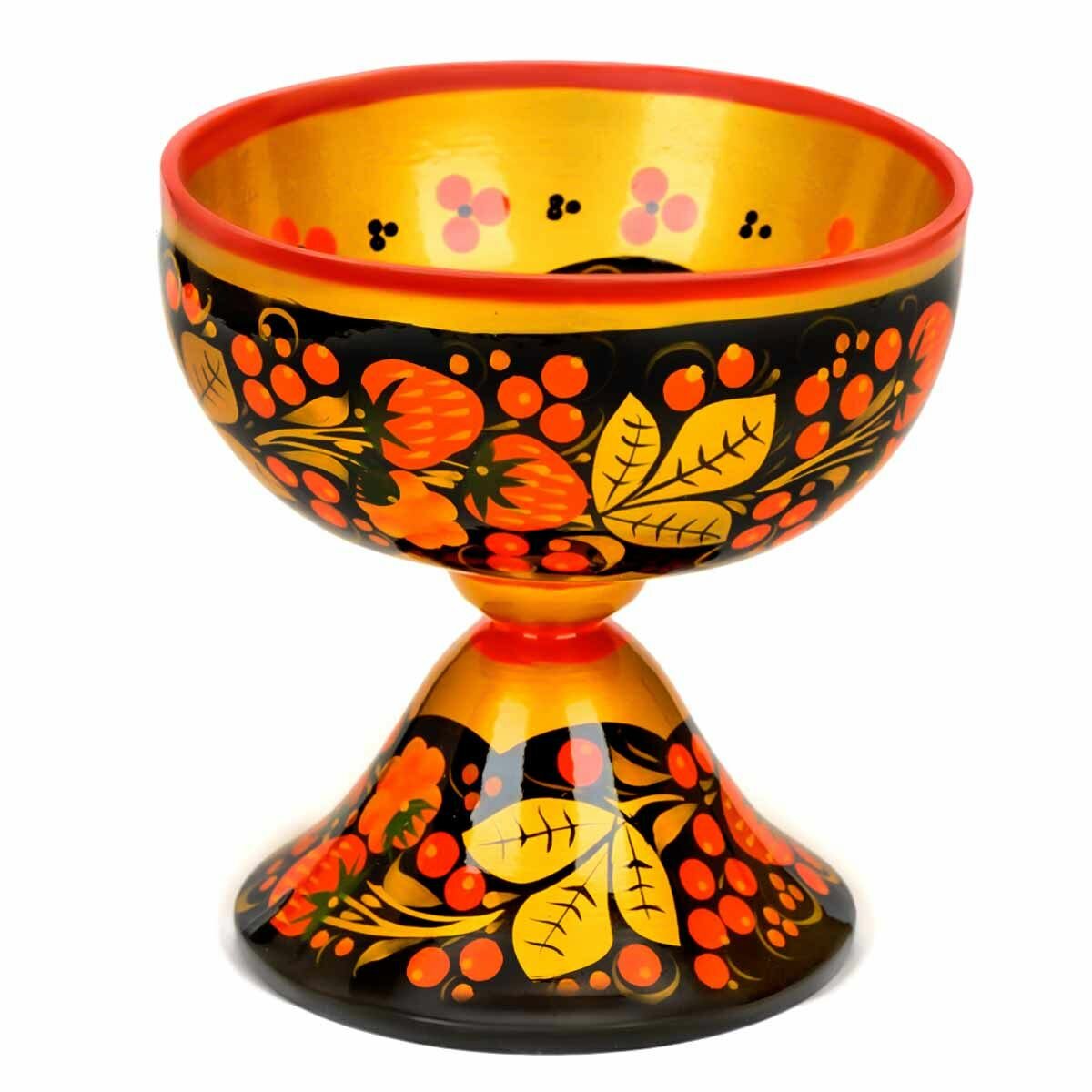 Фруктовница роспись - Хохлома, 13х13х13 см