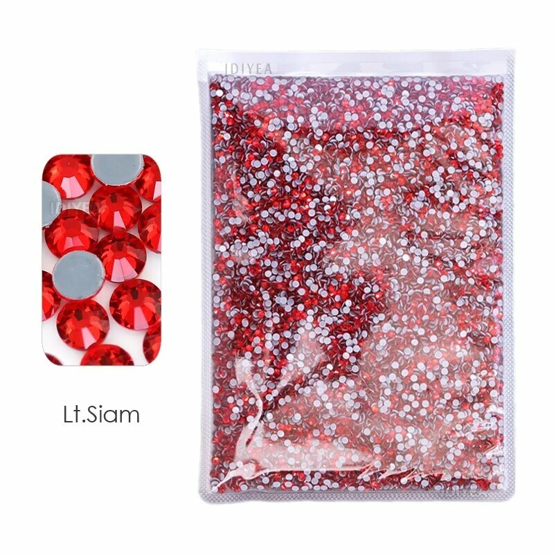 Стразы горячей фиксации IDIYEA Lt.Siam, красные, ss30