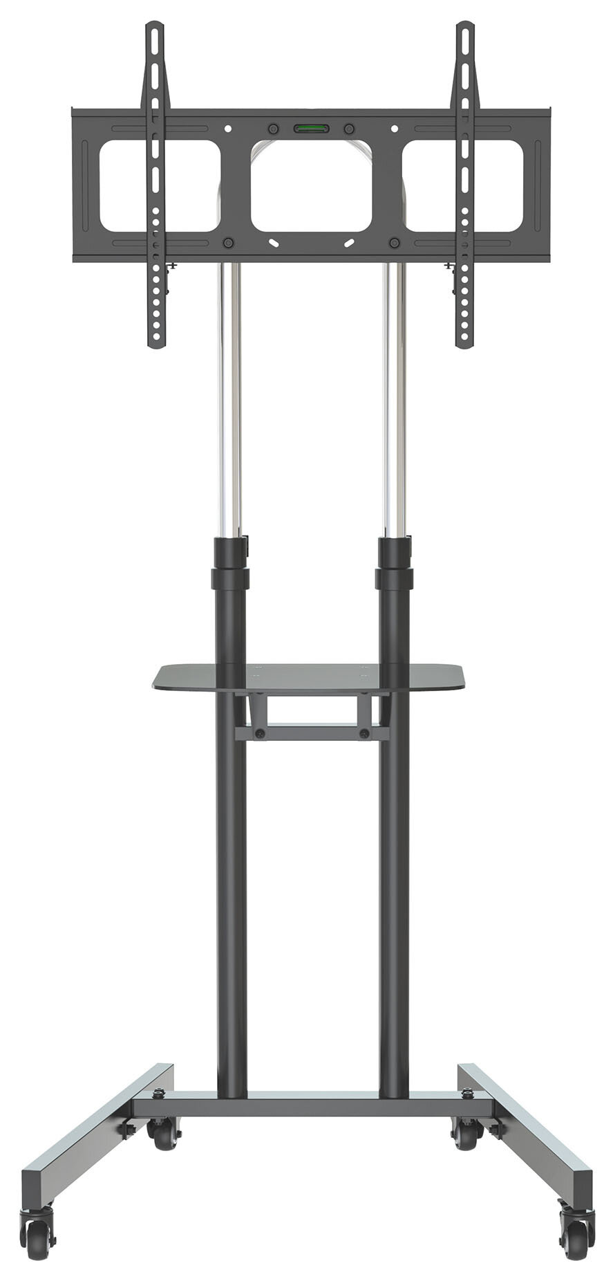 Стойка для телевизора Cactus CS-ST04H черный, рекомендуемая диагональ 37"-70", максимальная нагрузка 45кг, напольный, мобильный