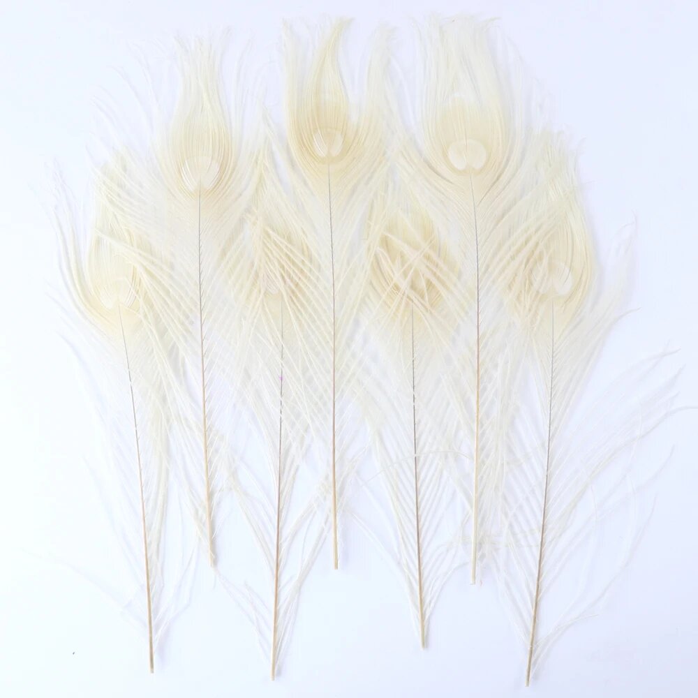 20 белых перьев павлина, 20 PCS