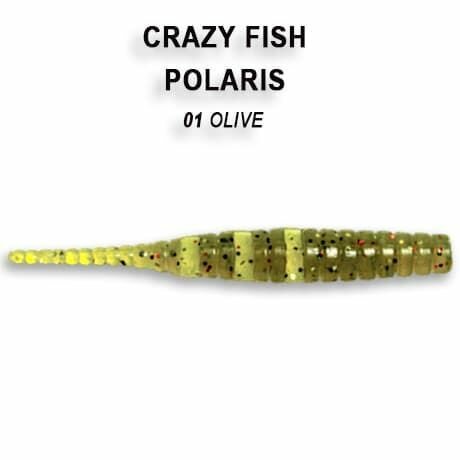 Силиконовая приманка Crazy Fish Polaris 1.8" 5-45-1-6 (аромат кальмар)