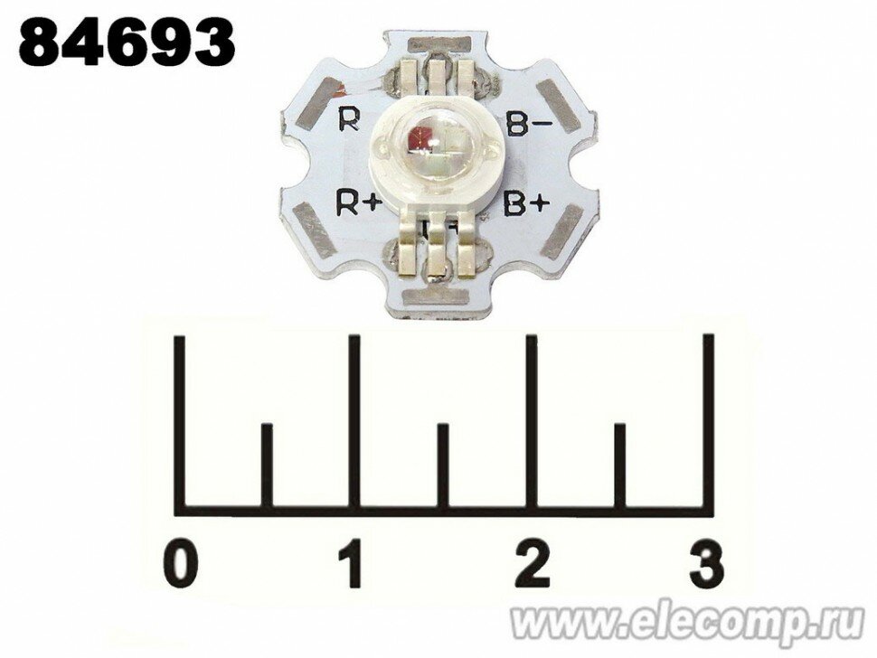 Светодиод LED 9W(3*3W) LXHL-6RGB3S 3.2-3.4V 700mA Star 6pin