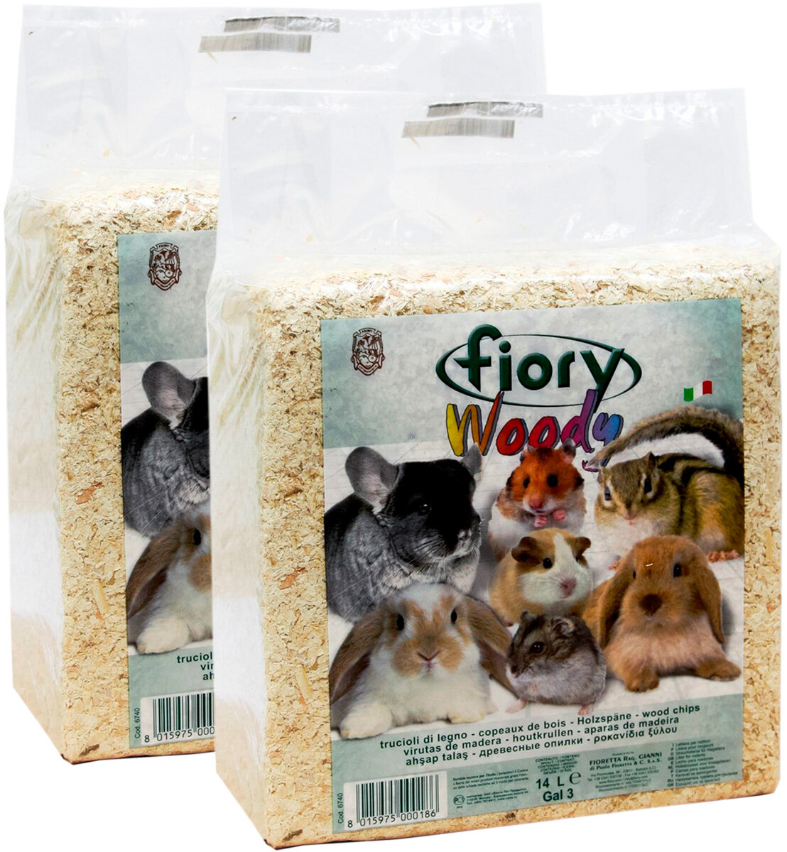 FIORY опилки для грызунов (14 + 14 л)