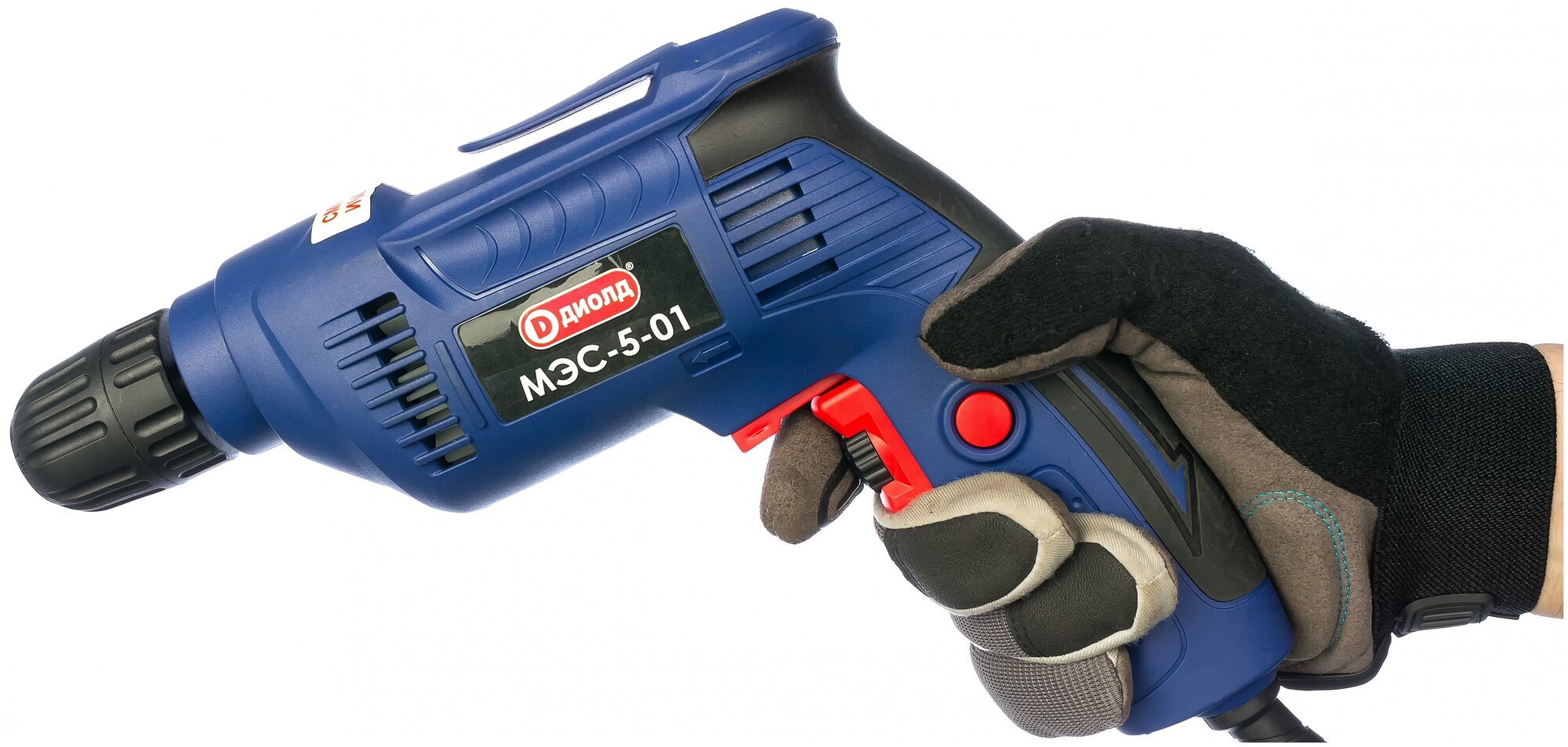 Дрель Диолд, МЭС-5-01, быстрозажимной патрон, 10 мм, 550 Вт, с реверсом, 1 скорость, с СЗП