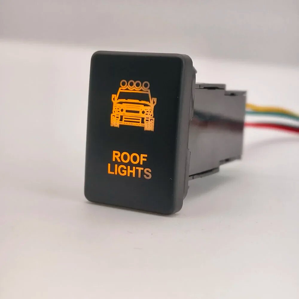 1 шт. автомобильный светодиодный DRL противотуманный фонарь, прожектор, блокировка дифференциала, радар, кнопка включения и выключения для Suzuki Jimny 2019 2020 2021 roof light