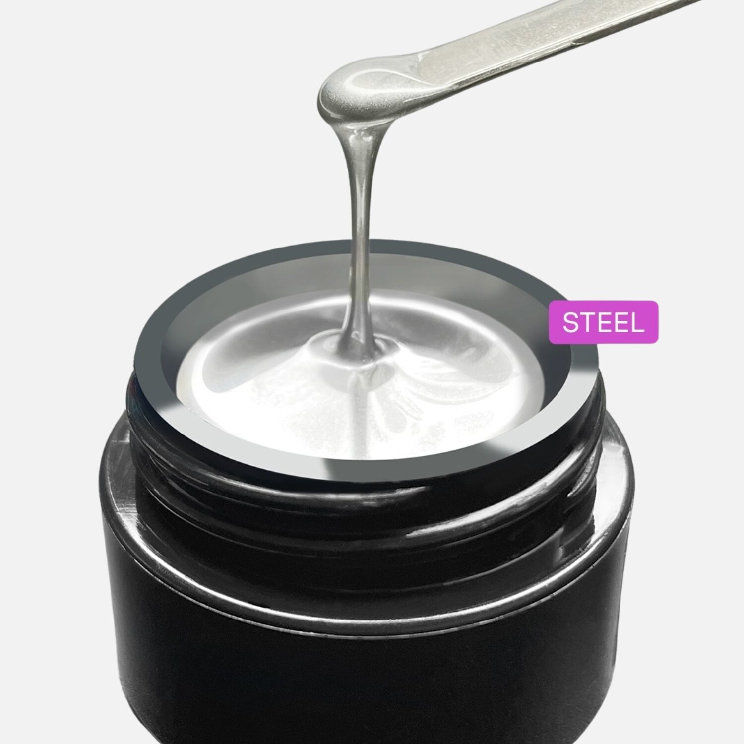 Гель-краска без липкого слоя Painting Metal Gel Steel Lovely 5 мл