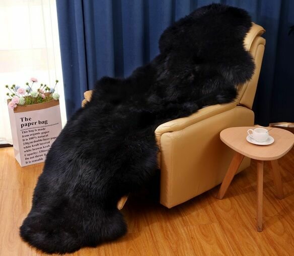 Шкура овечья натуральная, шкура на пол, коврик, накидка на диван,70*200cm