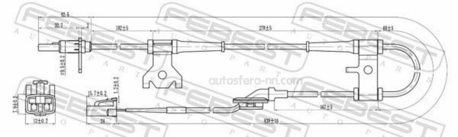 FEBEST 07606004 Датчик ABS SUZUKI GRAND VITARA 01- пер. прав.